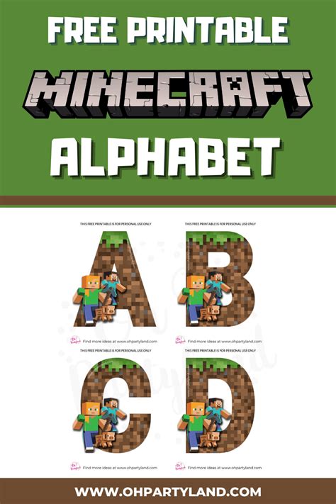 Free Printable Minecraft Letters Download Free Printable Minecraft