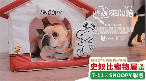 【肉肉媽來開箱】ep2 7 11史努比毛小孩系列商品限量寵物屋開箱 Snoppy Youtube
