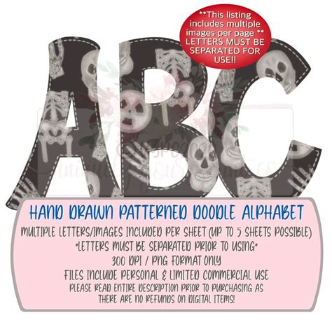Radiology Font X Ray Font Bones Faux Stitch Upper Case Alphabet Font