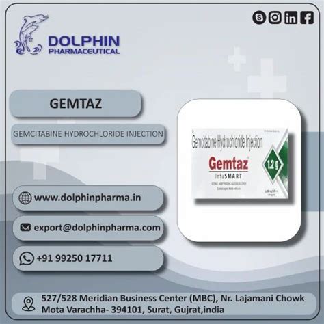 Gemcitabine Hydrochloride Injection 1000 Mg At Rs 7000 Vial In Surat