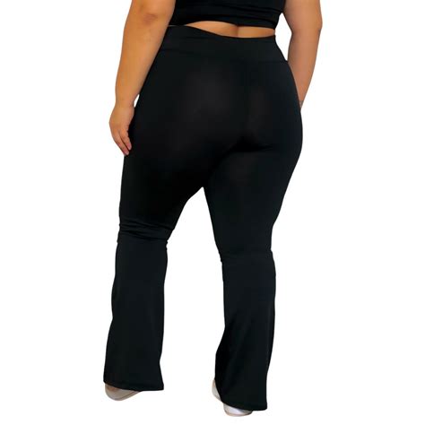 Calça Flare Flanelada Plus Size Feminina Trix Fit