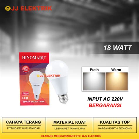 Jual Lampu Bohlam LED Watt W Kuning Warm White Putih SNI Garansi Putih Kab Tangerang