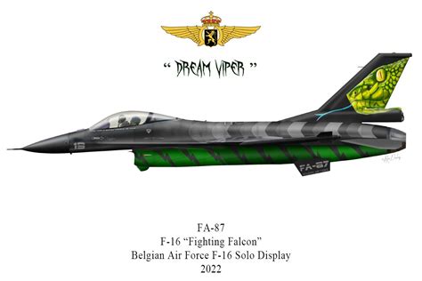 Dream Viper F 16 Profile Print — Ryan Dorling Military Litho Prints