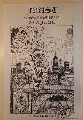 Tim Vigil Faust Cover Portfolio Set Four All Signed Rebel Studios 1994 EBay