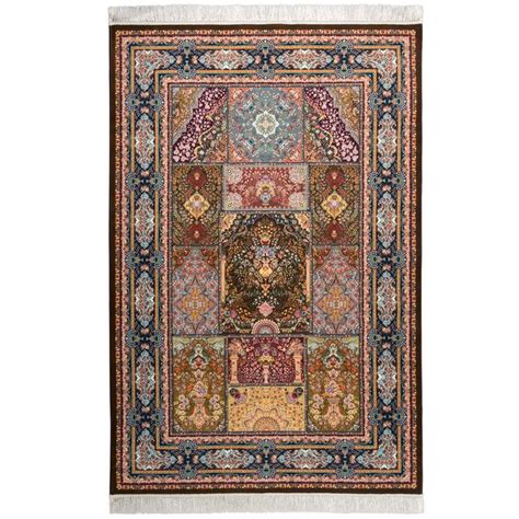 فرش محتشم اصیل کد 100903 زمینه قهوه‌‌‌‌‌‌‌‌ای