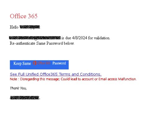 Beware Office 365 Password Reset Hoax