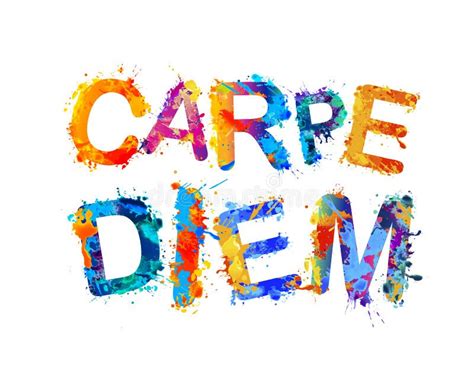Carpe Diem Рук литерность используя цитату щетки вдохновляющую на белой