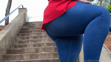 Hot Black Haired Brazil Latina Cristina In Skintight Blue Fofinha Modas