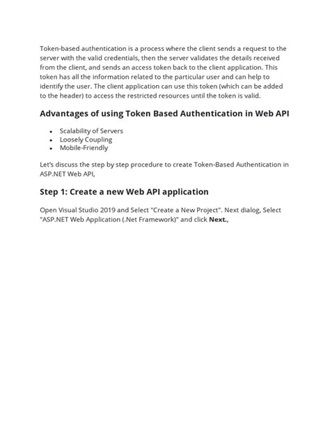 A Step By Step Guide To Implementing Token Based Authentication In Asp