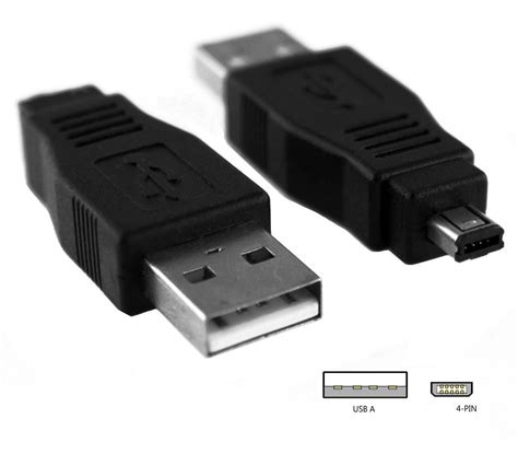 Adaptador Usb Macho Mini Usb Macho 4 Pines Cyberofice