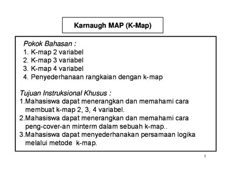 Pdf Karnaugh Map K Map