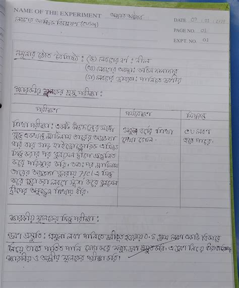 Hsc 2023 Chemistry 1st Paper Practical Answer