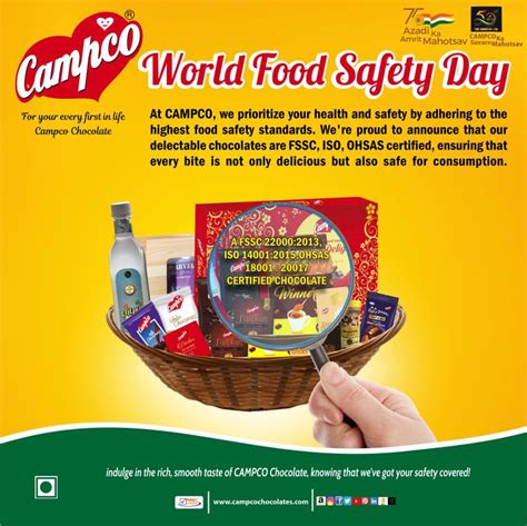 Campco Chocolates India On Linkedin Worldfoodsafetyday Campco