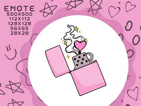 Pink Lighter Emote Twitch Emote Discord Emote Emote Etsy