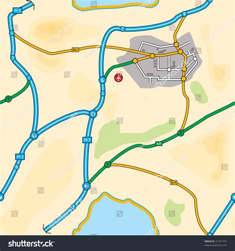 Seamless Tiled Map Typical Uk Area Stock Illustration 21341737 Shutterstock