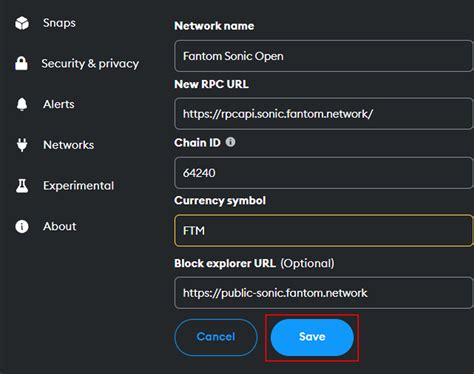 How To Add Fantom Sonic Testnet RPC
