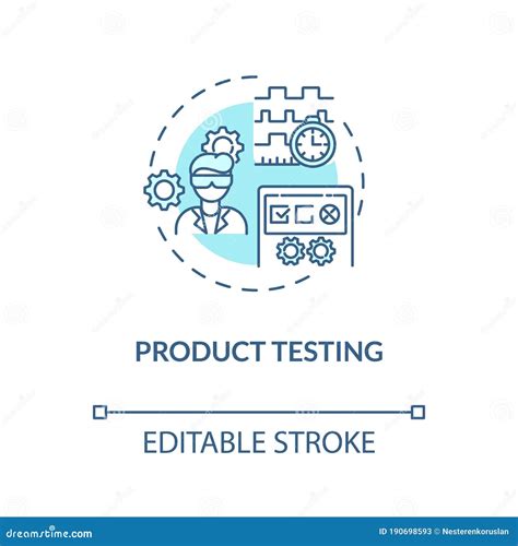 Product Testing Turquoise Concept Icon Stock Vector Illustration Of Information Blue 190698593
