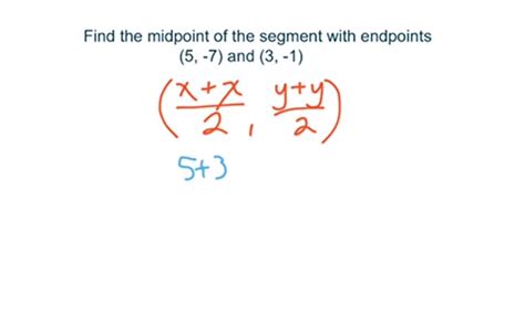 solved find the midpoint of the line segment with endpoints having the