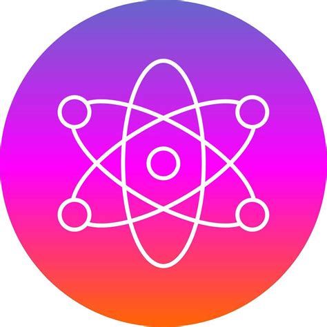 Atom Line Gradient Circle Icon 38731181 Vector Art At Vecteezy