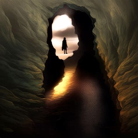 Premium Ai Image Potrait Of Mona Lisa Drawn In The Cave