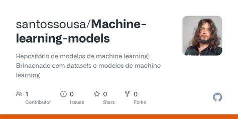 GitHub santossousa Machine learning models Repositório de modelos de machine learning