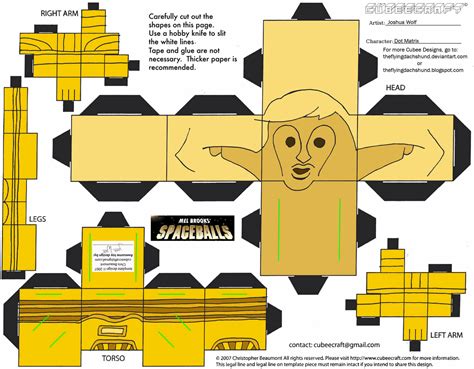 Dot Matrix Paper Toy Free Printable Papercraft Templates