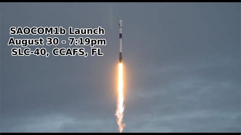 Spacex Saocom 1b Launch Youtube