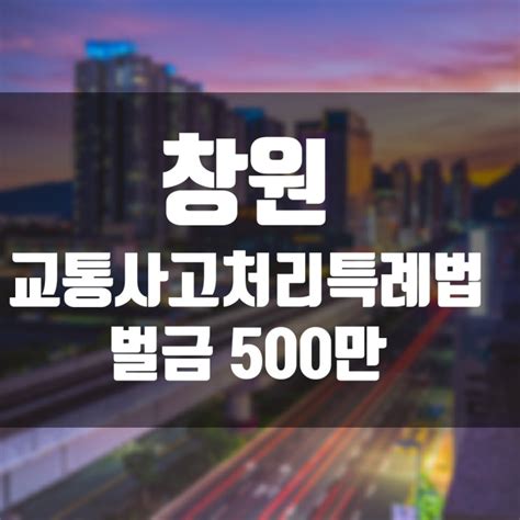 김해교통사고변호사 교통사고처리특례법 위반12대중과실교통사고벌금형 선고교특법위반처벌 네이버 블로그