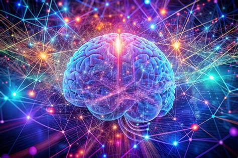A Detailed Digital Representation Of A Human Brain Surrounded By