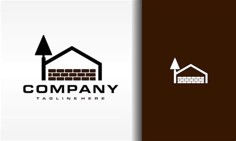 Premium Vector Spoon Cement Brick Logo
