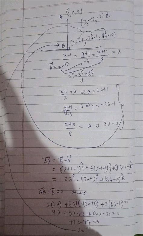 82 The Coordinates Of The Foot Of Perpendicular From The Point 1