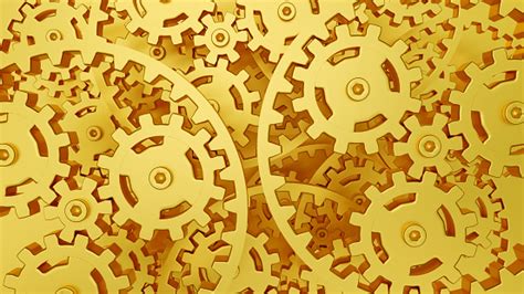 기계 기어 유성 전송 금 금속 톱니 바퀴 노란색 배경 3d 그림 0명에 대한 스톡 사진 및 기타 이미지 0명 3차원 형태 개념 Istock