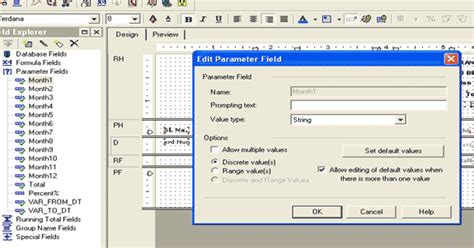 Crystal Report With Dynamic Column