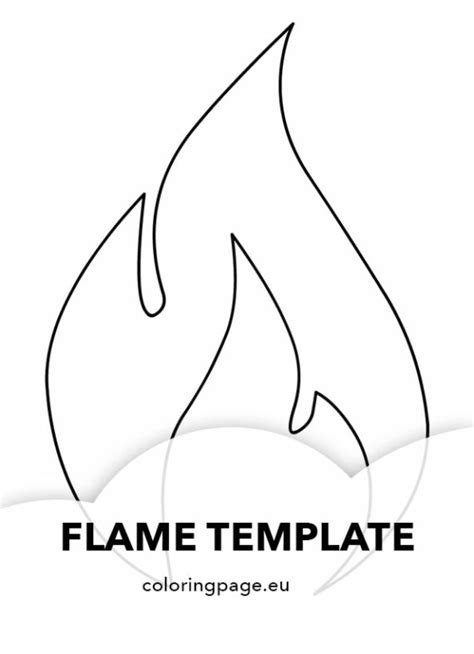 Flame Template Coloring Page