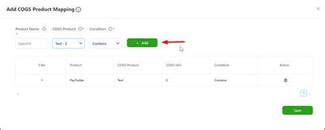 Configuration Of Cogs Matching For Paytraqer Summary Sync