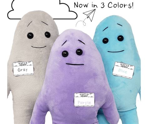 Sweatpants And Coffees Plush Anxiety Blob Gray
