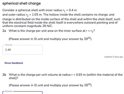 solved consider a spherical shell with inner radius