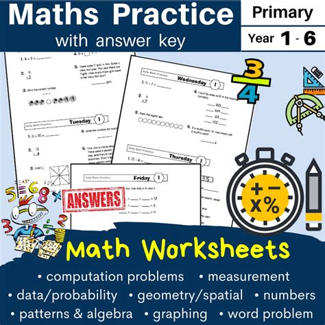 Em3 Primary Math Practice Answer Year 1 Year 6 Primary