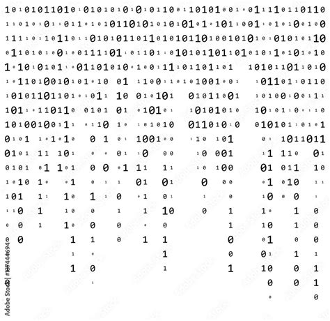 Binary Code Zero One Matrix White Background Beautiful Banner Wallpaper Stock Vector Adobe Stock
