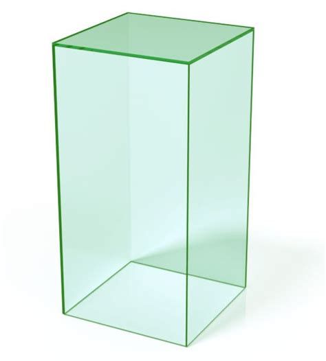 Glass Green Acrylic Pedestal Plexiglas Display Made In Usa