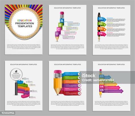 컬렉션 교육 Infographics 템플릿입니다 비즈니스 프레 젠 테이 션 또는 정보 배너에 대 한 인포 그래픽입니다 0명에