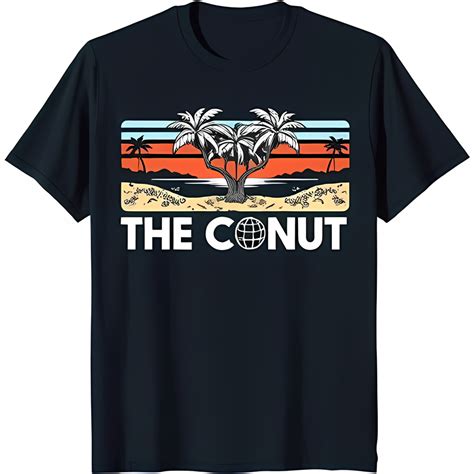 Black T Shirt With Trees And Sunset Graphic The Conut Design
