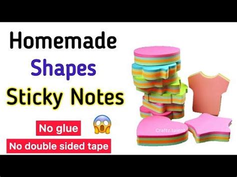 Diy Homemade Sticky Notes Without Double Sided Tape Sticky Notes Without Double Sided Tape