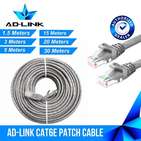Ad Link Cat6e Utp Lan Cable Patch Cord Gigabit High Quality Grey Shopee Philippines