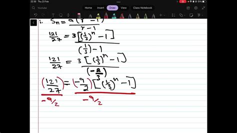 Sum Series Formula Geometric Series Part 2 23 February 2023 Youtube