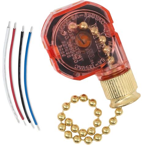 Kte 3089 Circuit R 3 Speed 4 Wire Fan Pull Chain Switch
