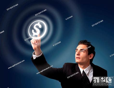 Business Man Pressing Button Stock Photo Picture And Low Budget Royalty Free Image Pic ESY