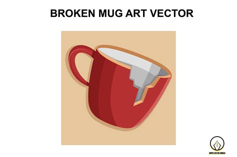 broken mug vector material eps graphic by super vector world