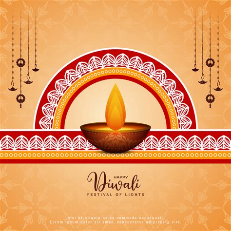 Happy Diwali Festival Celebration Ethnic Religious Background Design