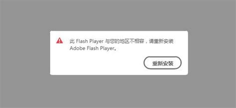 网吧flash提示版本与地区不兼容？